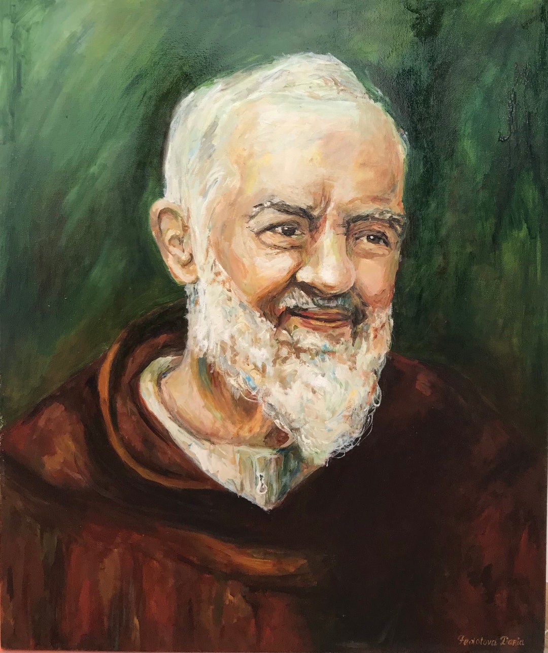 Padre Pio Portrait , Religion Art, Portraits Oil, Catholic Faith, Oil ...