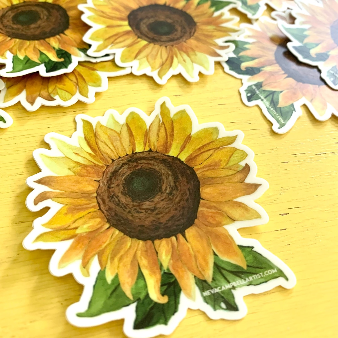 Sunflower Sticker - Etsy