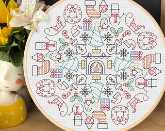 Christmas Blackwork - Etsy