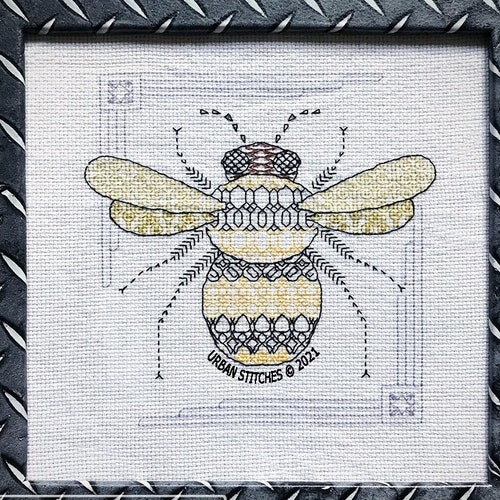 Bumble Bee Insect Blackwork Sampler Victorian Style Specimen - Etsy