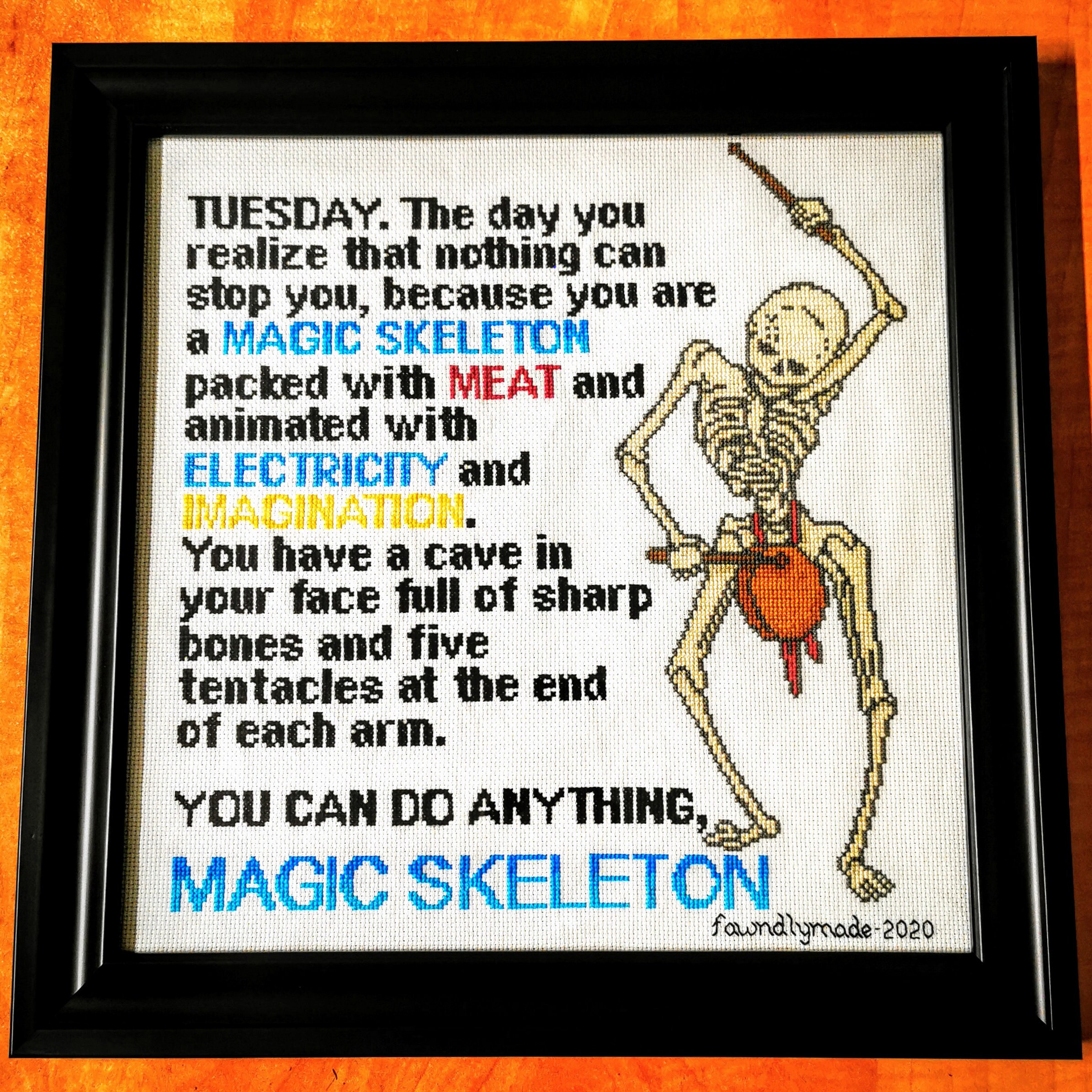 Magic Skeleton Quote Medieval Gothic Cross Stitch Chart - Etsy