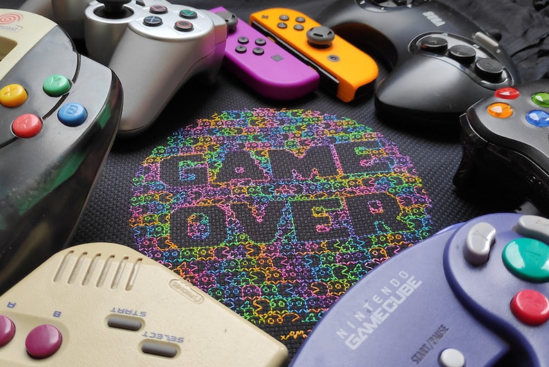 Game Over Blackwork Vintage Retro Arcade Game Video Game - Etsy