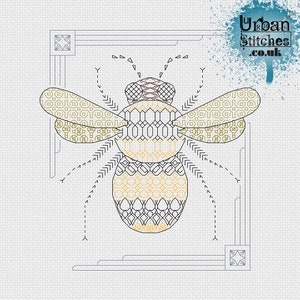 Bumble Bee Insect Blackwork Sampler Victorian Style Specimen - Etsy UK