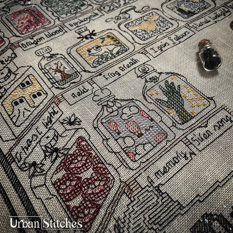Goblin Moonlit Market Victorian Magic Stitchalong, Mystery Blackwork ...