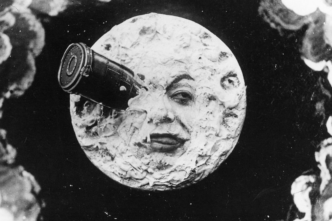Moon Reverse Blackwork - Le Voyage Dans La Lune Embroidery Cross Stitch ...
