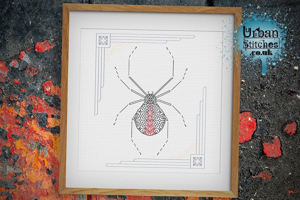 Black Widow Redback Spider Blackwork Victorian Style Insect - Etsy UK