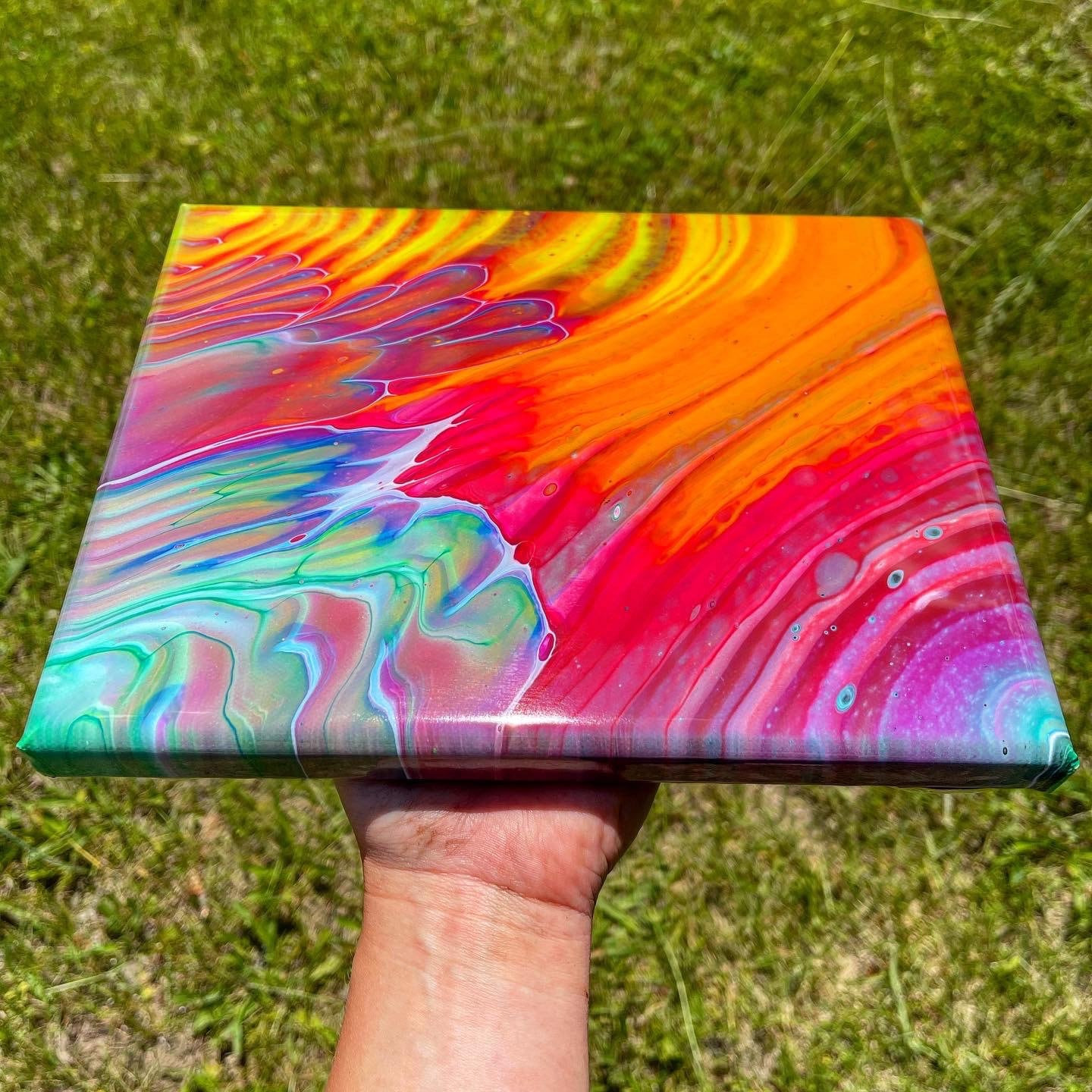 Energy Release 8x10 UV Reactive Neon Rainbow Wall Art | Etsy