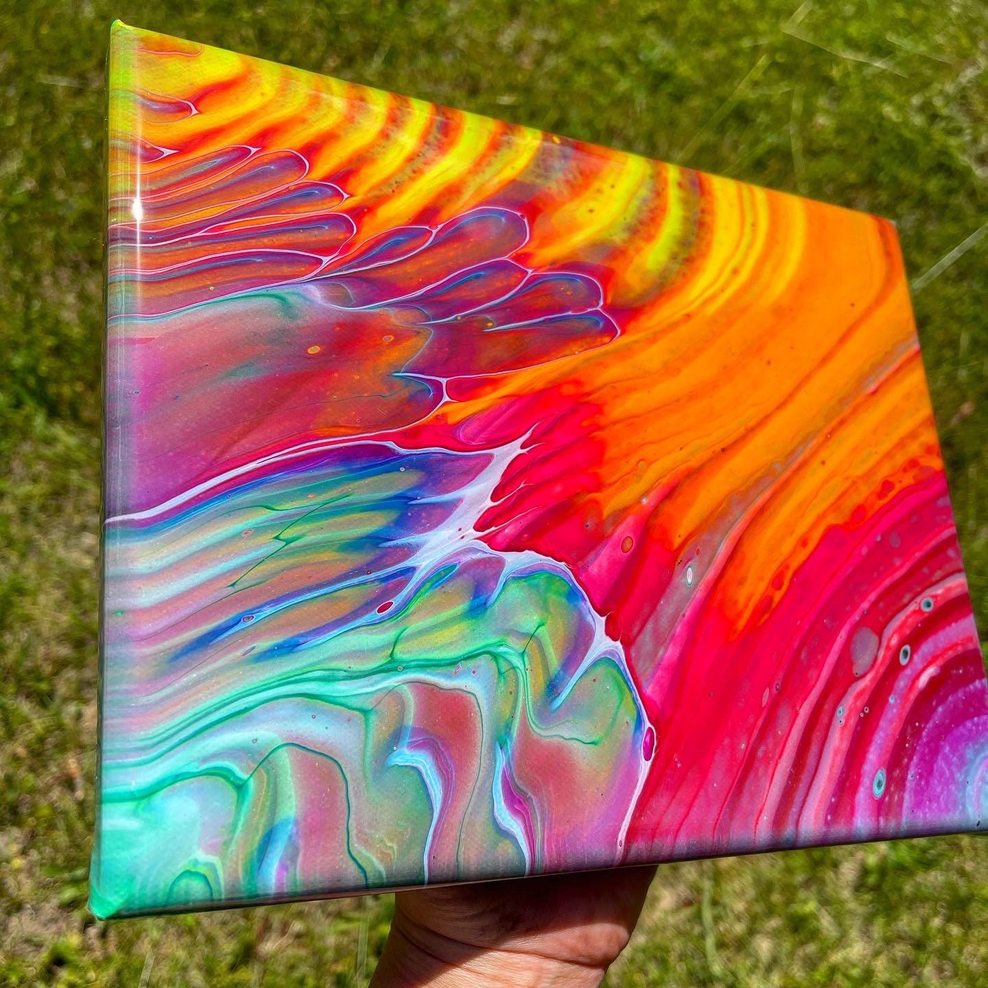 Energy Release 8x10 UV Reactive Neon Rainbow Wall Art | Etsy