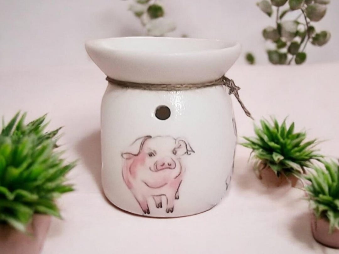 Cute Pig Wax Burner, Piggy Wax Warmer, Oil Burner, Wax Melts, Christmas ...