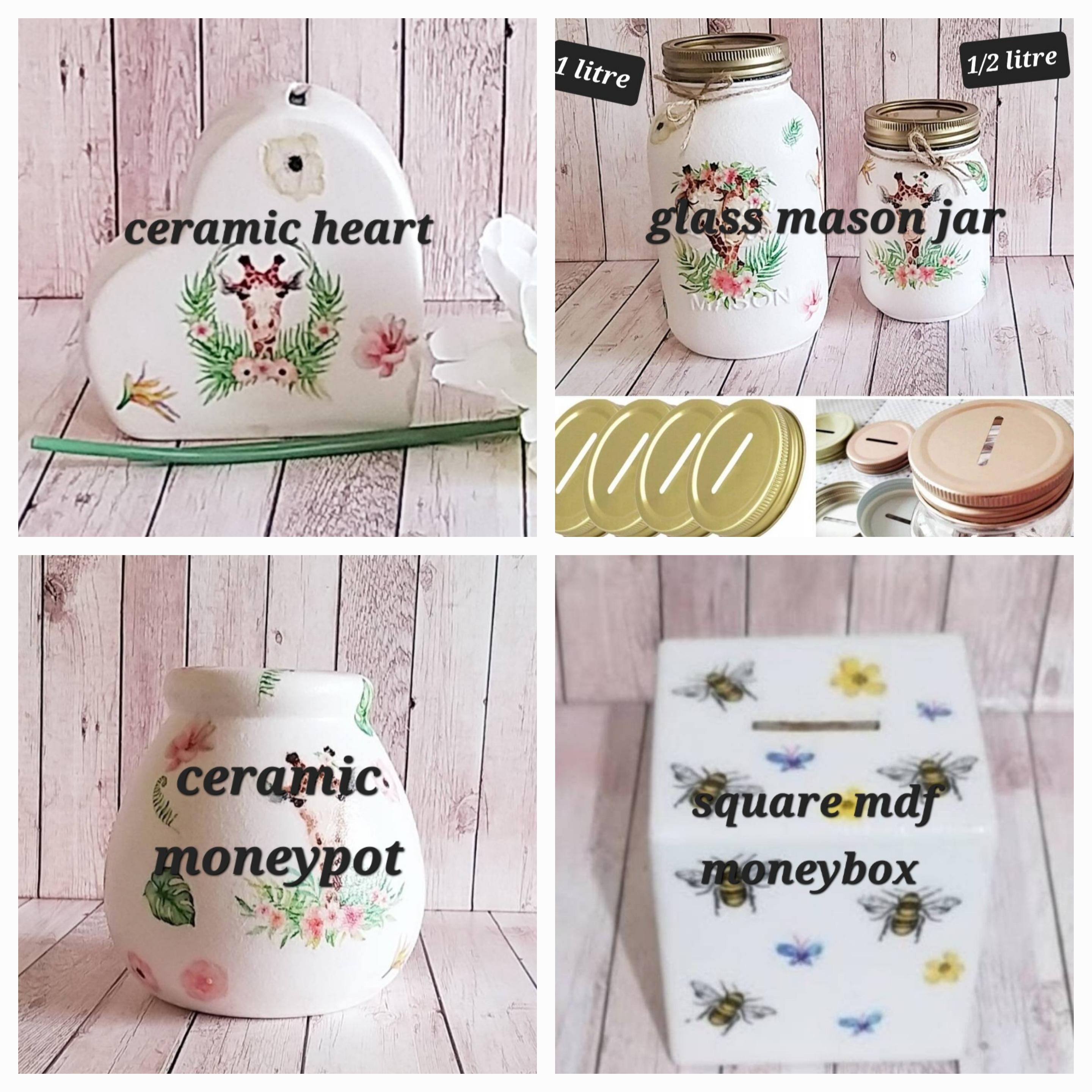 Personslised Giraffe Money Pot, Money Box, Piggy Bank, Savings Pot ...