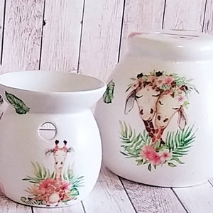 Personslised Giraffe Money Pot, Money Box, Piggy Bank, Savings Pot ...