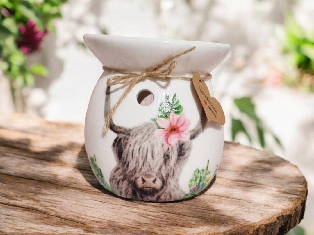 Highland Cow Flower Wax Burner, Cow Wax Warmer, Oil Burner, Wax Melts ...