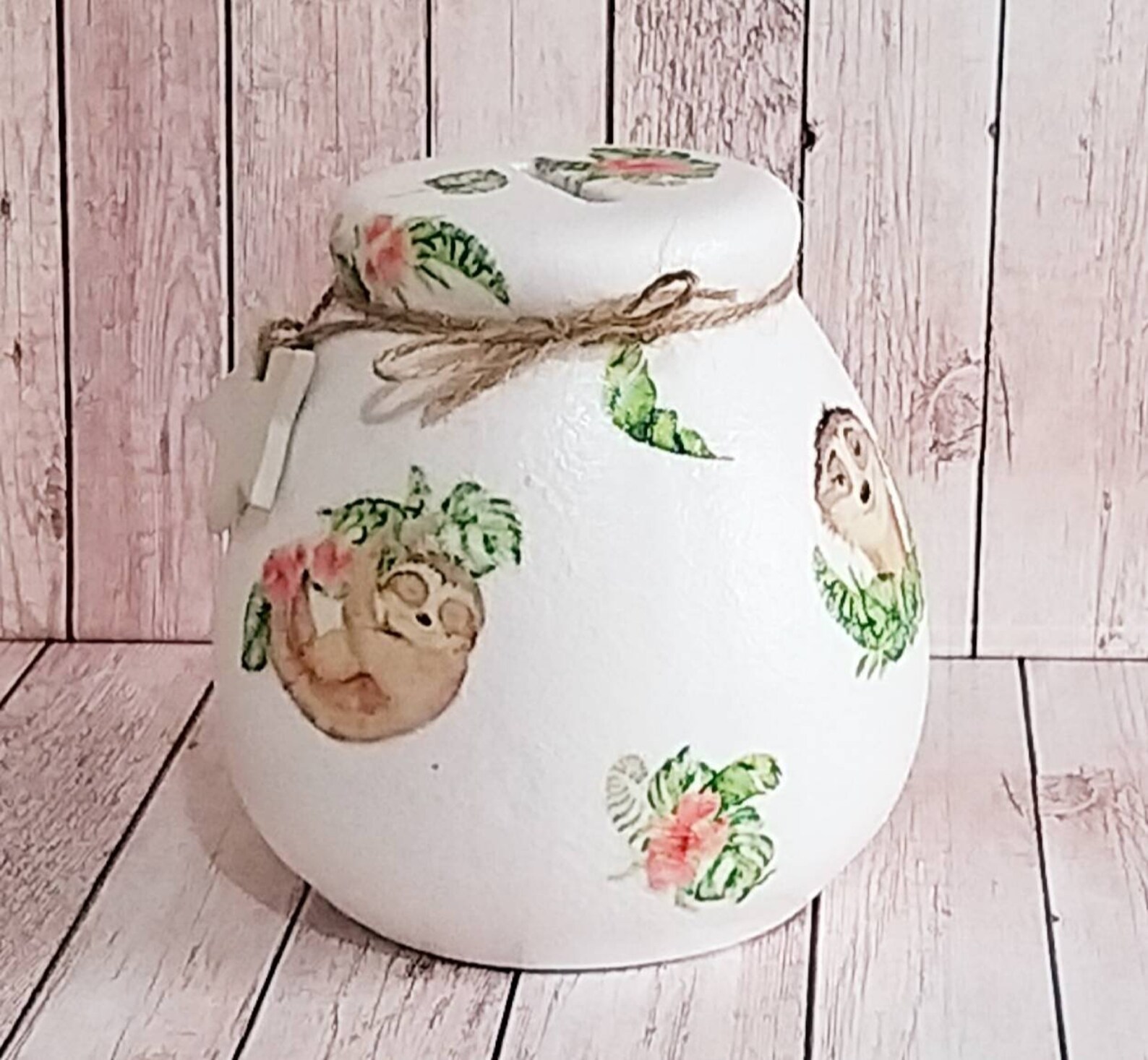 Personslised Sloth Money Pot Money Box Piggy Bank Savings - Etsy UK