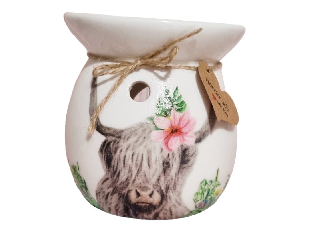 Highland Cow Flower Wax Burner, Cow Wax Warmer, Oil Burner, Wax Melts ...