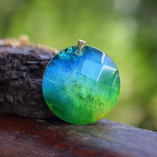 Resin Pendant - Etsy