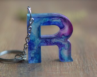 Letter R Keychain - Etsy