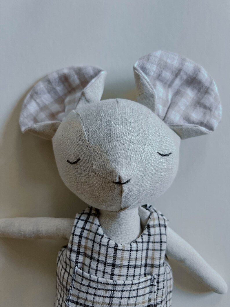 Tilly Mouse Handmade Linen Mouse Doll - Etsy