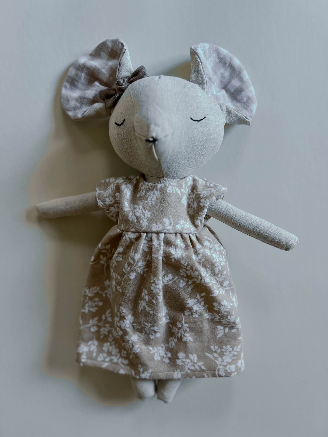 Tilly Mouse, Handmade Linen Mouse Doll - Etsy