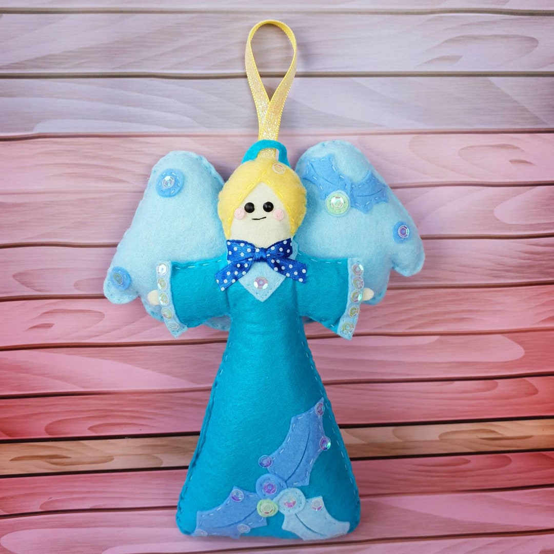 Custom Handmade Christmas Guardian Angel Rainbow Felt Hanging ...