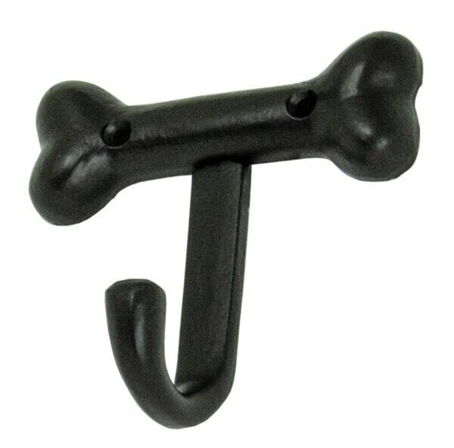 Dog Bone Leash Holder Wall Hook Cast Iron Rustic Brown 4"h X 4"w Keys ...