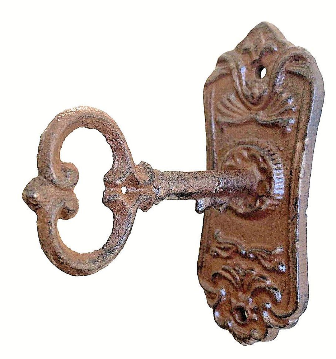 Cast Iron Skeleton Key in Lock Wall or Door Hook Towel Coat Hanger ...