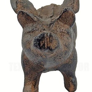 Cast Iron Flying Pig Figurine Rustic Statue Paperweight Garden Decor ...