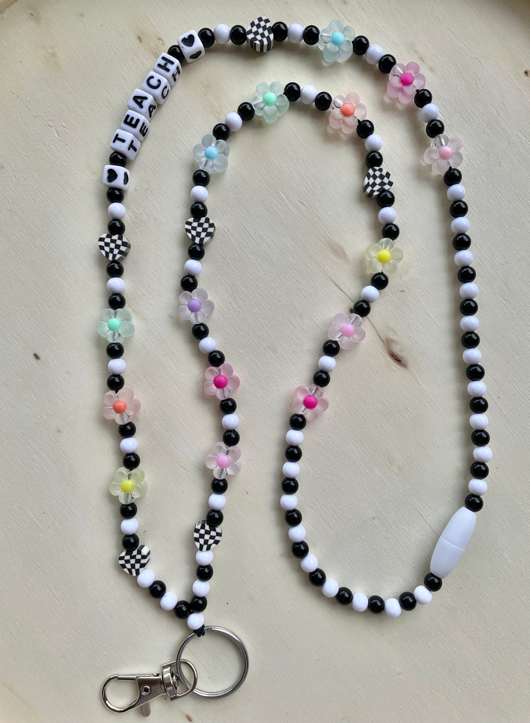 Flower Power/ Retro Lanyard - Etsy