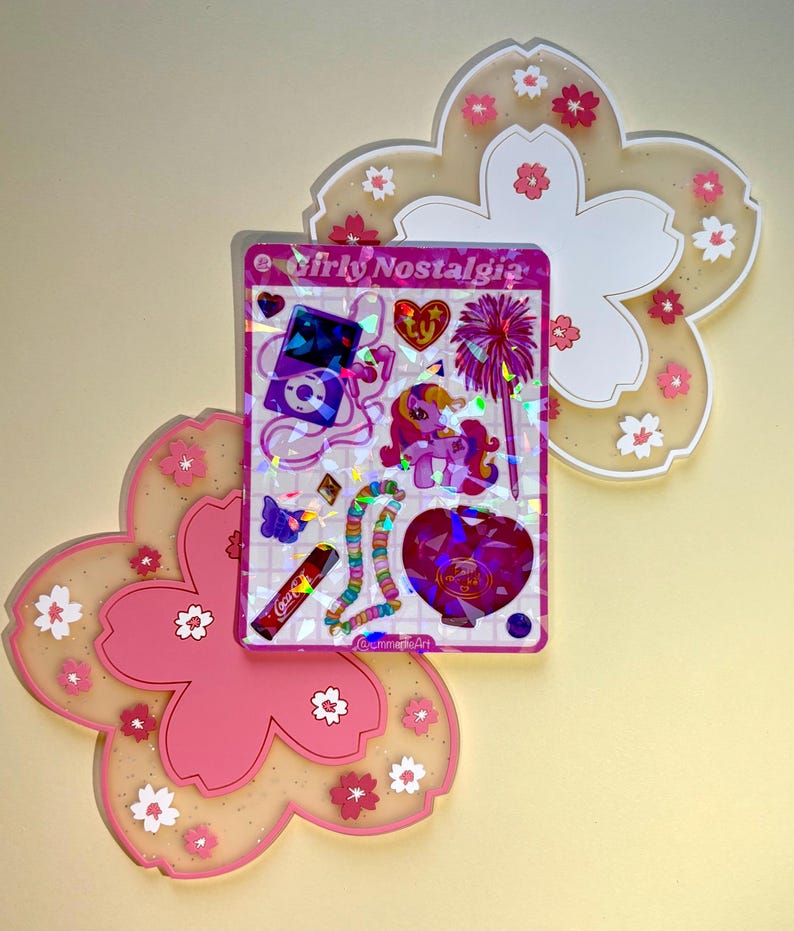 Girly 2000s Nostalgia Sticker Sheet Holographic Vinyl Stickers - Etsy
