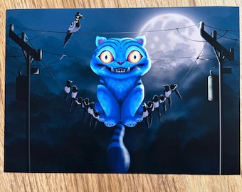 K-pop Demon Hunters Fan Art Print Demon Cat Derpy Double Sided ...