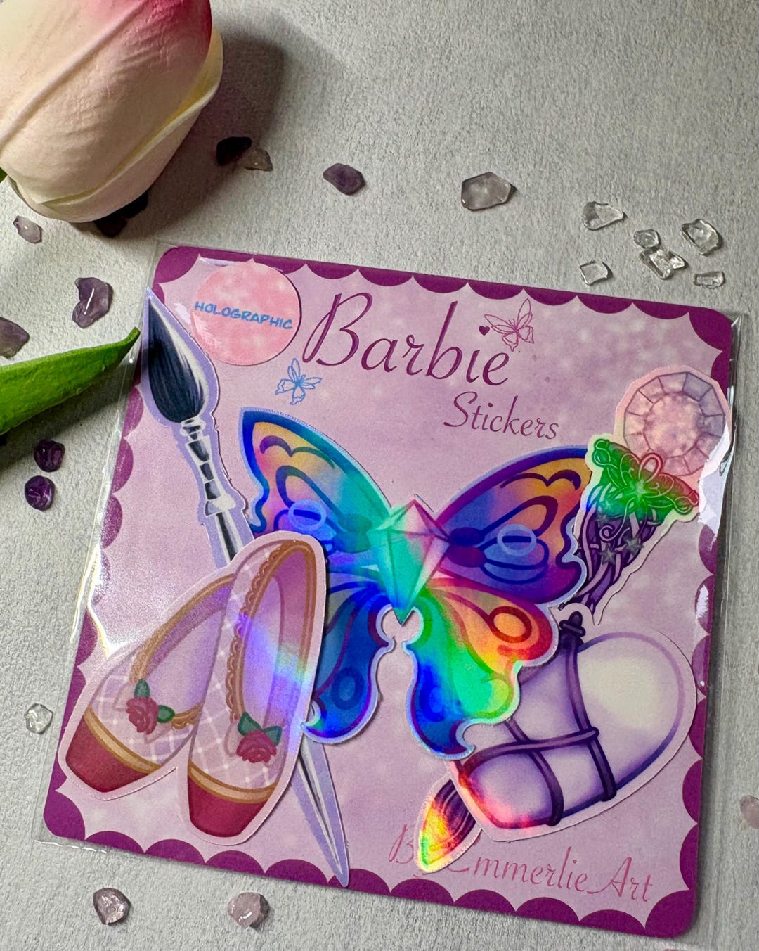 Magical Princess Vinyl Stickers- Holgraphic Fan Art Pack of 6 Princess ...