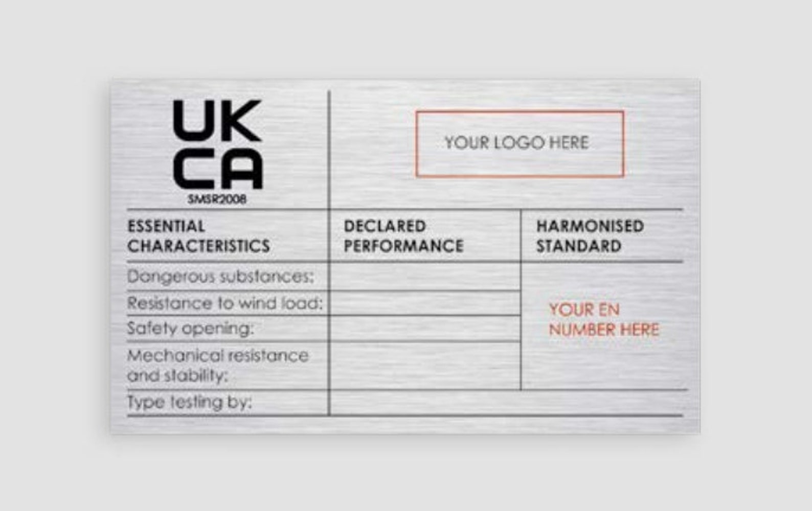 UKCA CE Plaque Plate Custom to Your Requirements. New UK Ce Requirement, .gov Spec. Machine ...