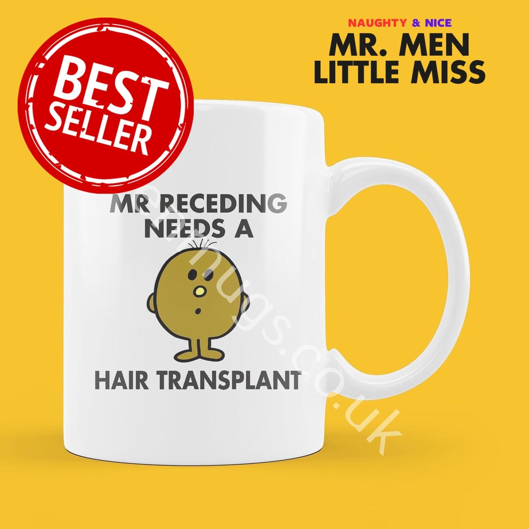 Official Mr NEEDS HAIR TRANSPLANT Personalised Coffee or Tea Cup, Funny ...