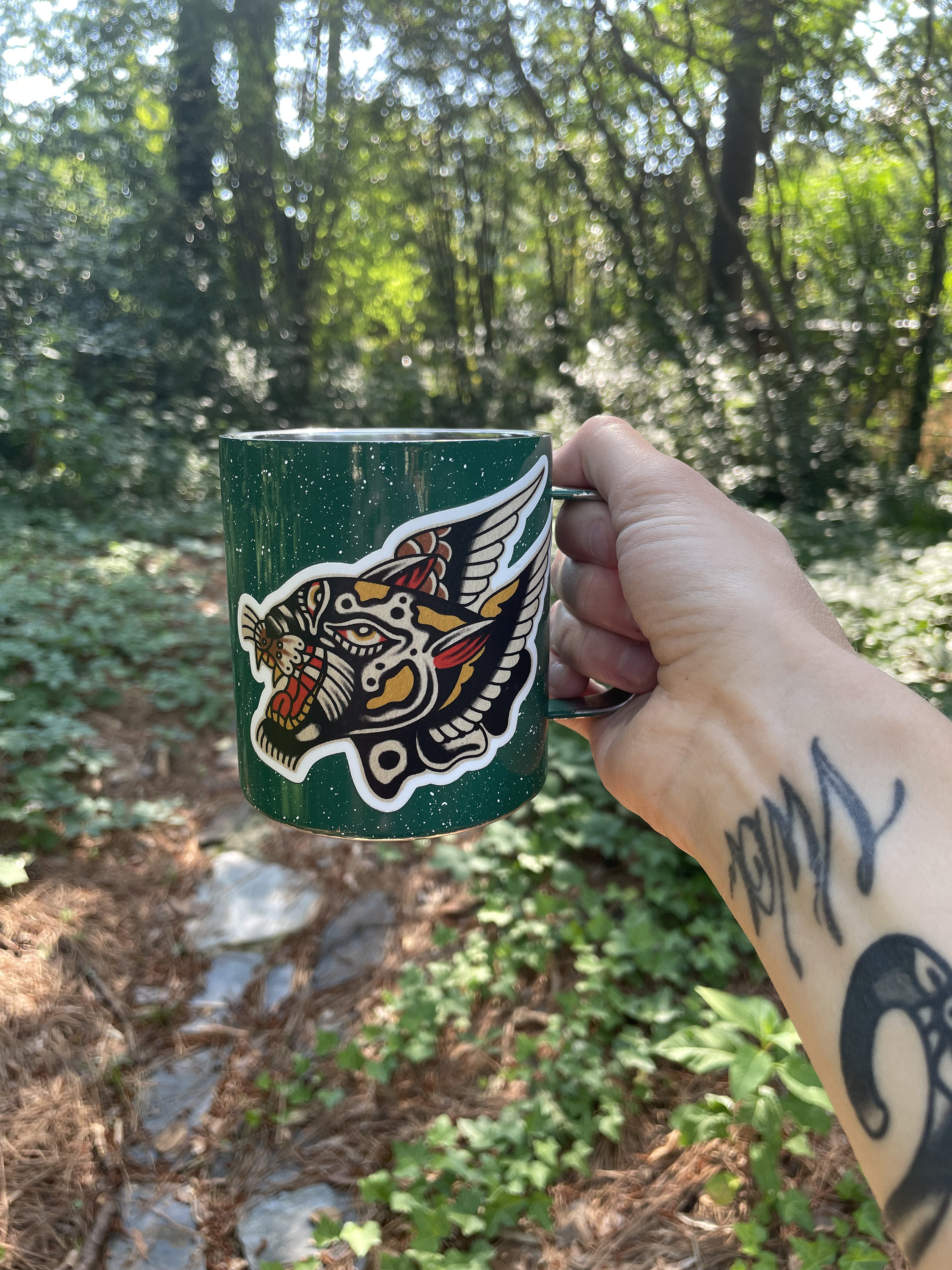 Flying Panther Tattoo Flash Vinyl Sticker - Etsy