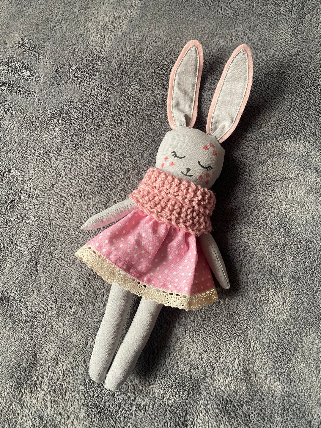 Bunny Heirloom Doll Handmade Bunny Dolls Soft Doll Stuffed - Etsy