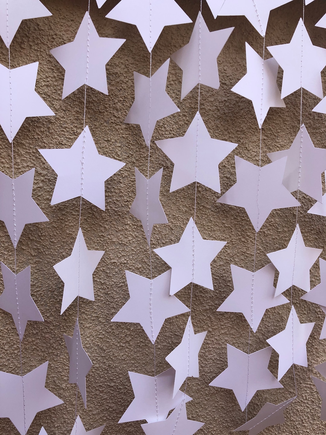 White Star Garland White Garland White Decor White Wedding Garland ...