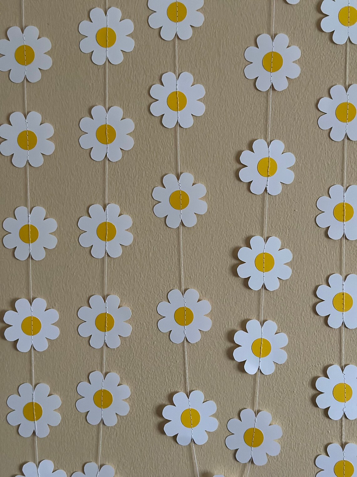 Retro Daisy Flower Backdrop Easter Decor Custom Paper Garland Birthday ...
