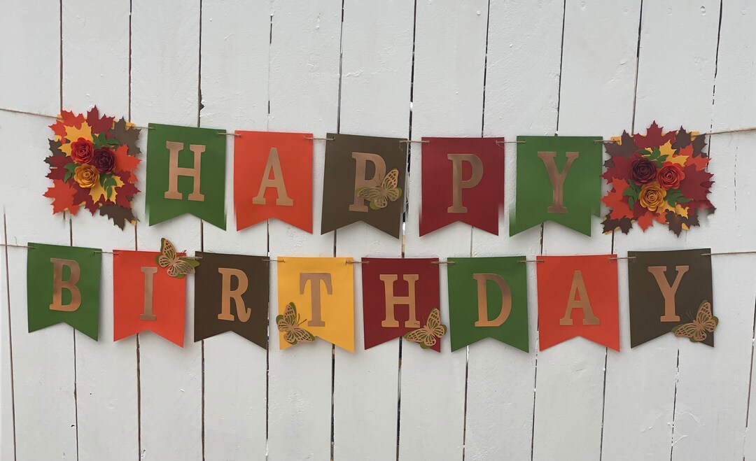 Fall 1st Birthday Banner Fall Garland Autumn Baby Shower Fall Girl ...