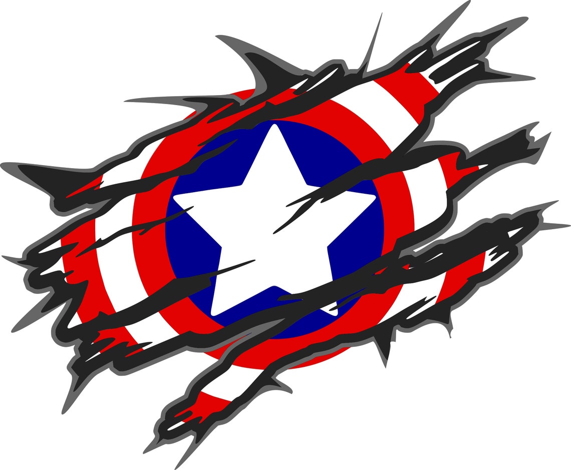 Captain America Distressed Shield Svg - Etsy
