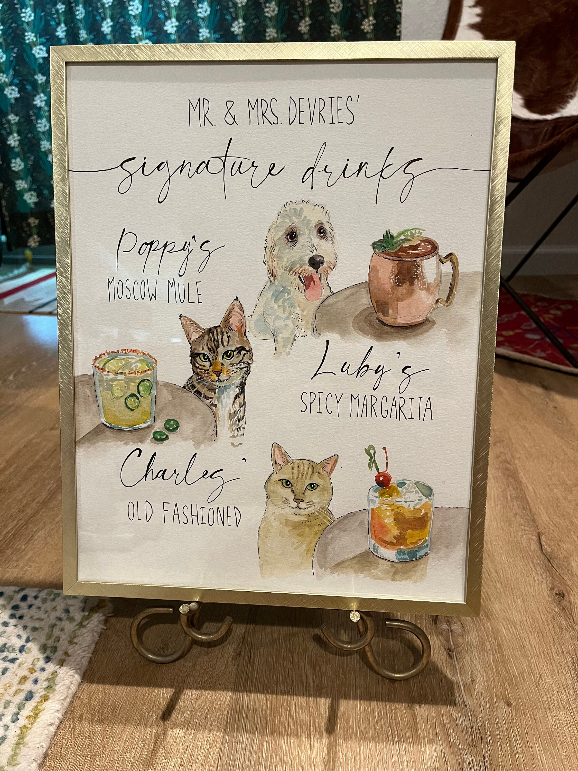 Custom Signature Drink Menu - Etsy