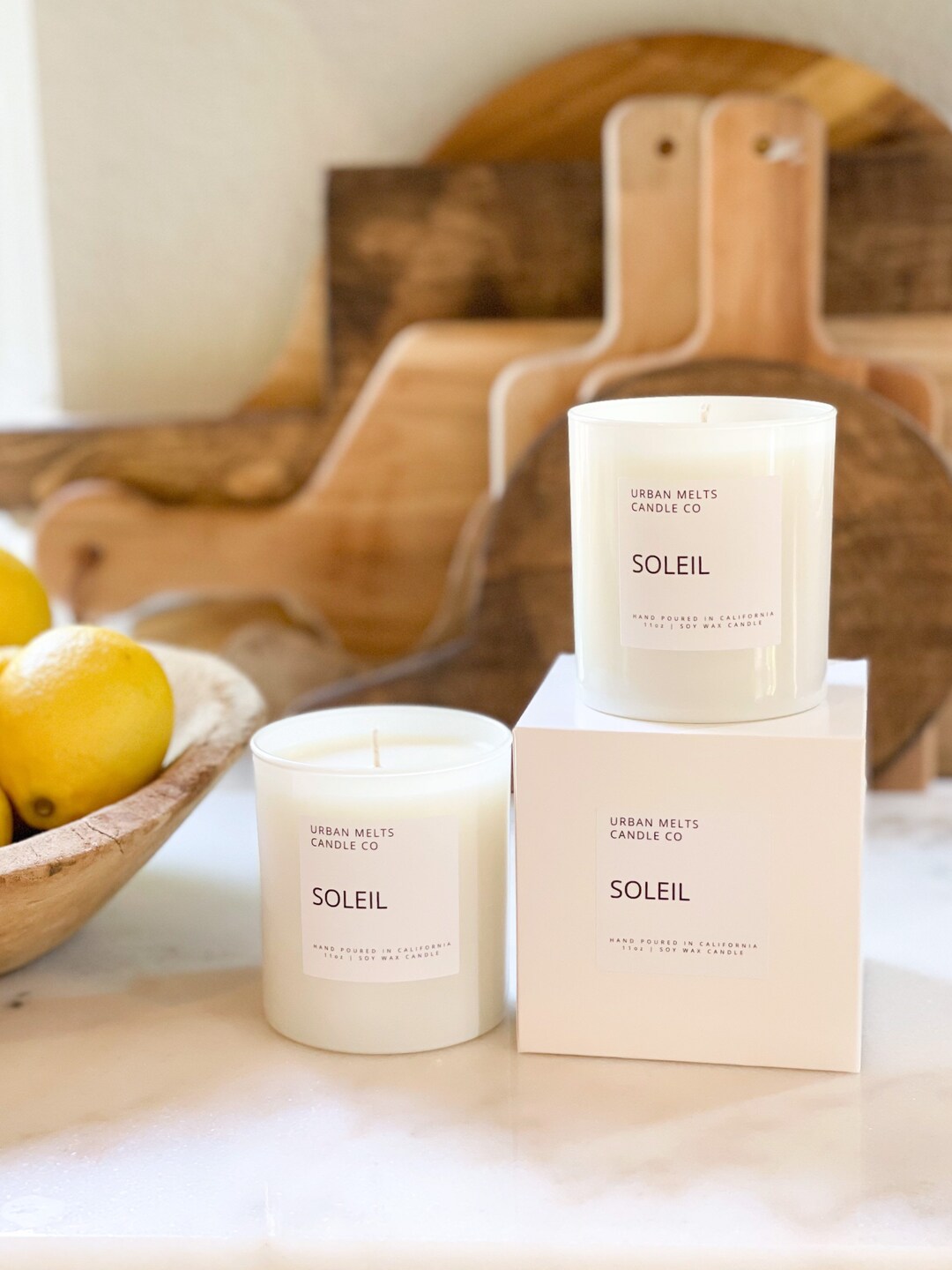 Soleil Soy Candle: Bergamot, Orange Blossom Scent, Modern Gift - Etsy