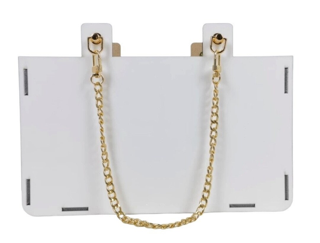 Sublimation MDF Purse Blank: DIY Gift Box With 2 Gold Chains - Etsy