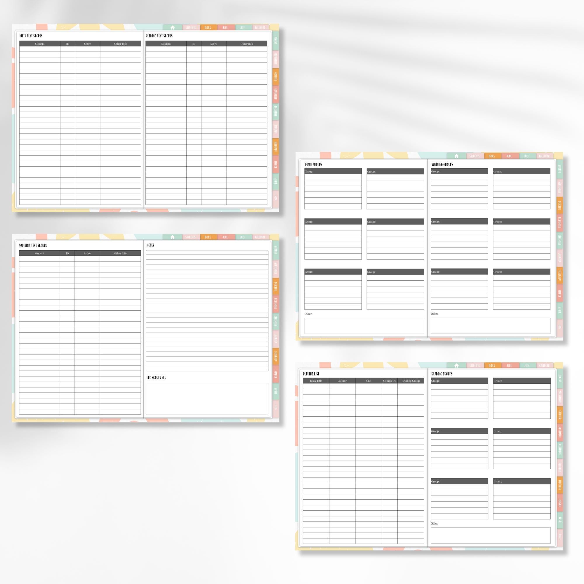 2024 Teacher Planner Printable Digital Download Academic Planner Lesson ...