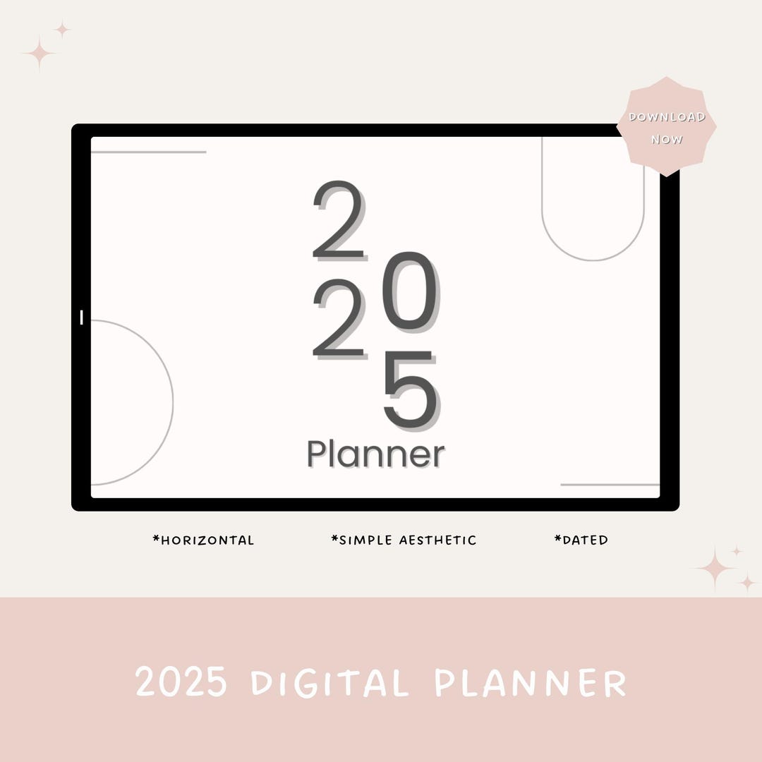 2025 Digital Planner for Goodnotes, iPad & Tablet | Aesthetic Planner ...