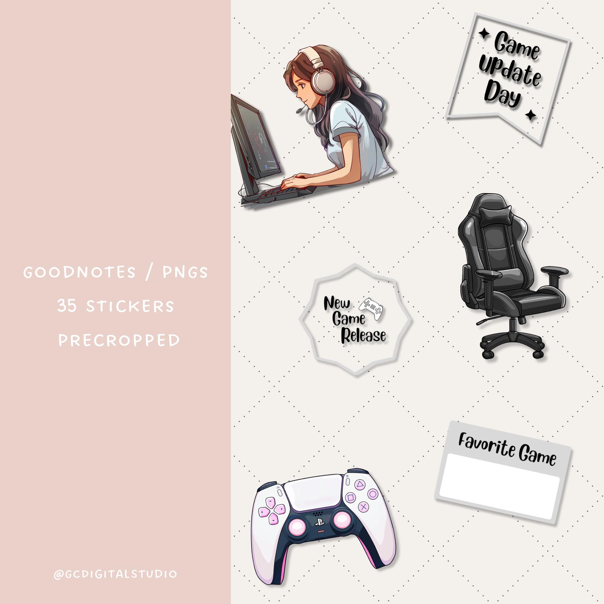 Gaming Digital Stickers Pack - Cozy, Fun, and Playful Designs for ...