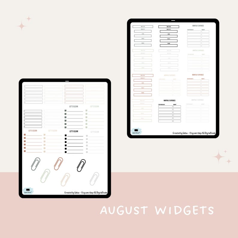 Digital Planner Widgets | Productivity Stickers | Calendar Add-ons ...