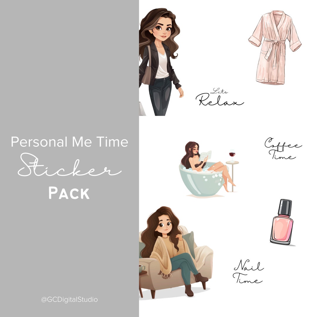 Personal Me Time Stickers, Digital Stickers, Daily Stickers, Stickers ...