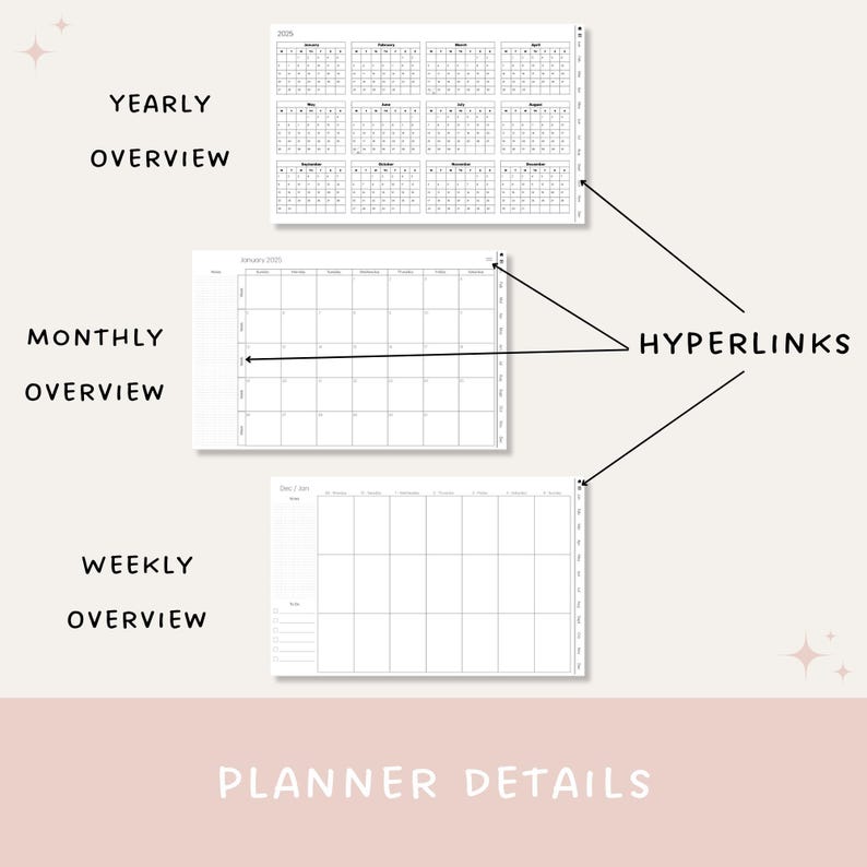 2025 Digital Planner for Goodnotes, iPad & Tablet | Aesthetic Planner ...