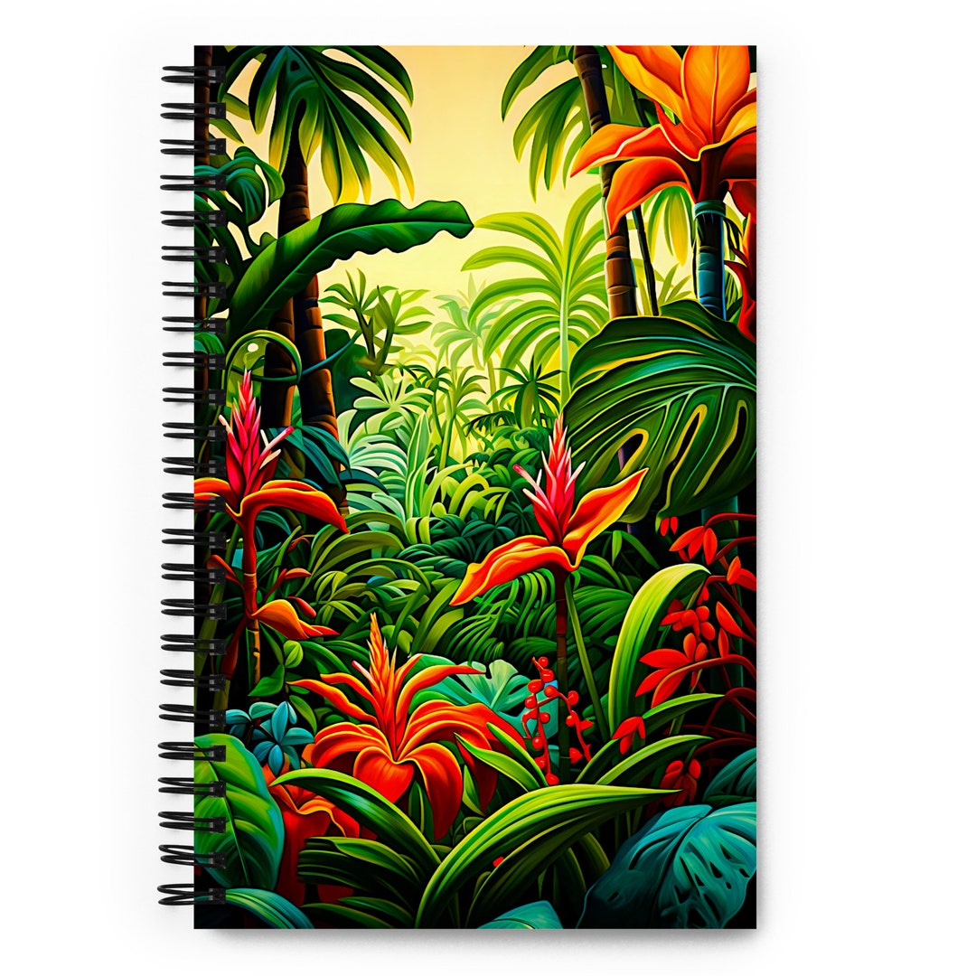 Tropical Rainforest Jungle Garden Spiral Notebook - Etsy