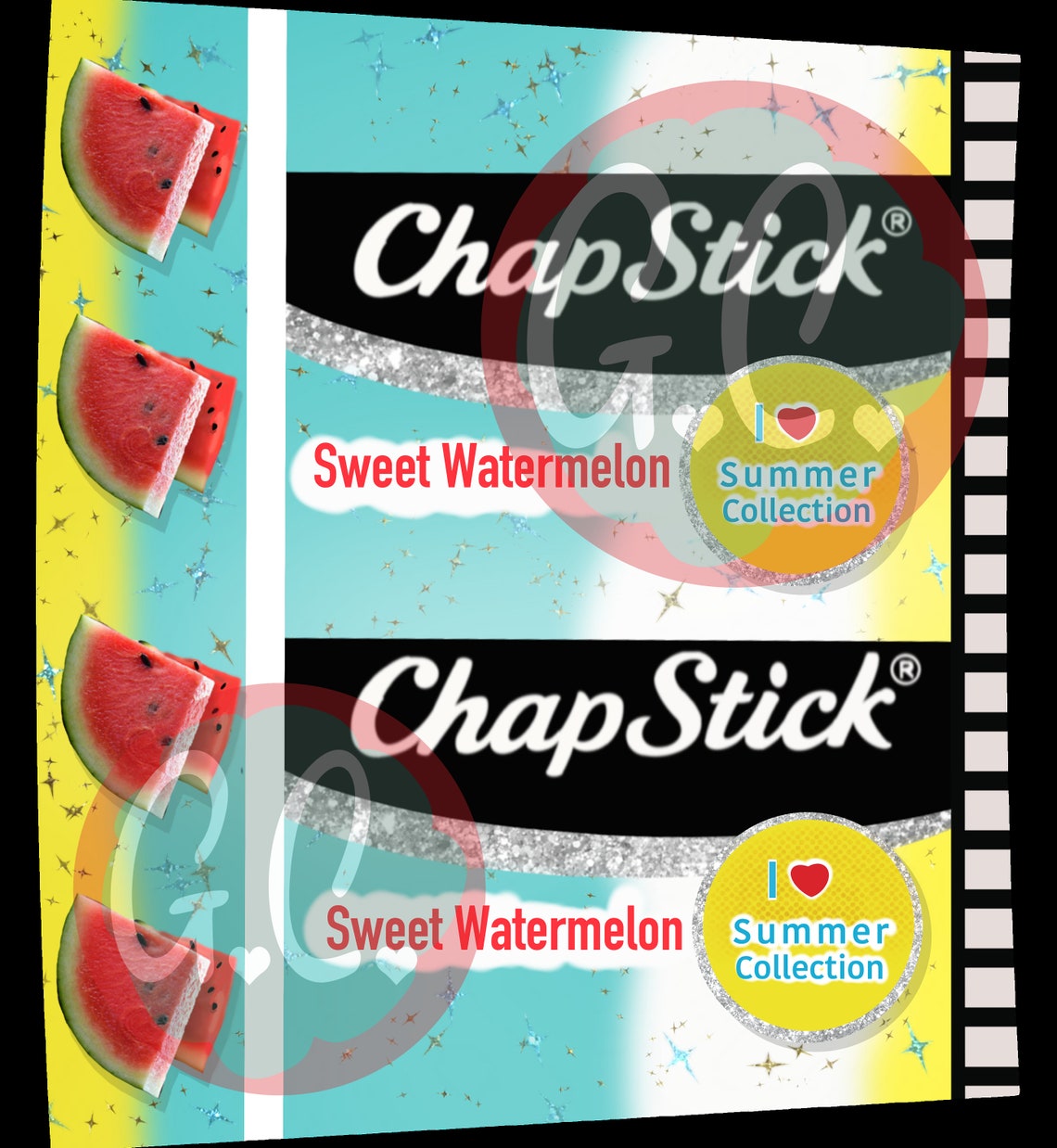 2 PACK Chapstick Sweet Watermelon 30oz Straight and Taper Set | Etsy