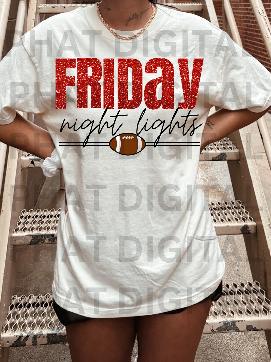 Glitter Red Friday Night Lights Football PNG (digital Download) - Etsy